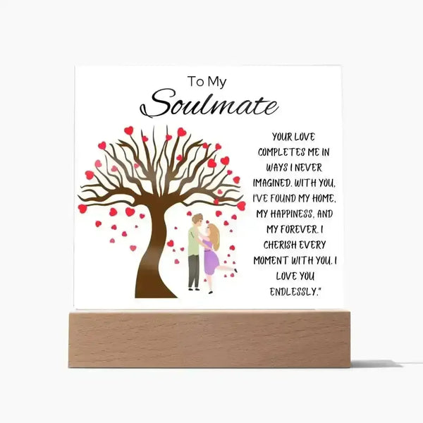 Soulmate Acrylic Square Plaque | Unique Acrylic Plaque Gift – Whatever ...